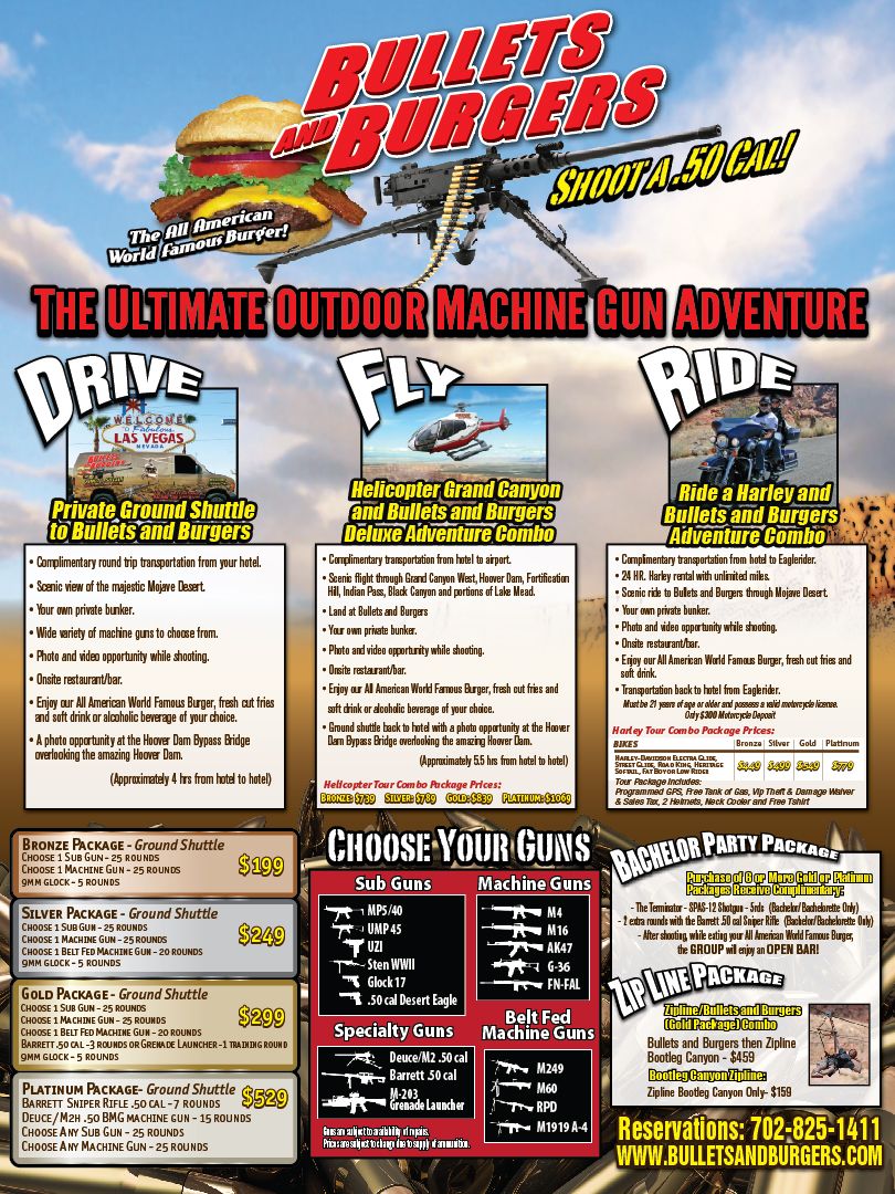 Bullets and burgers: Packages, Opening time and closing time 2023 ...