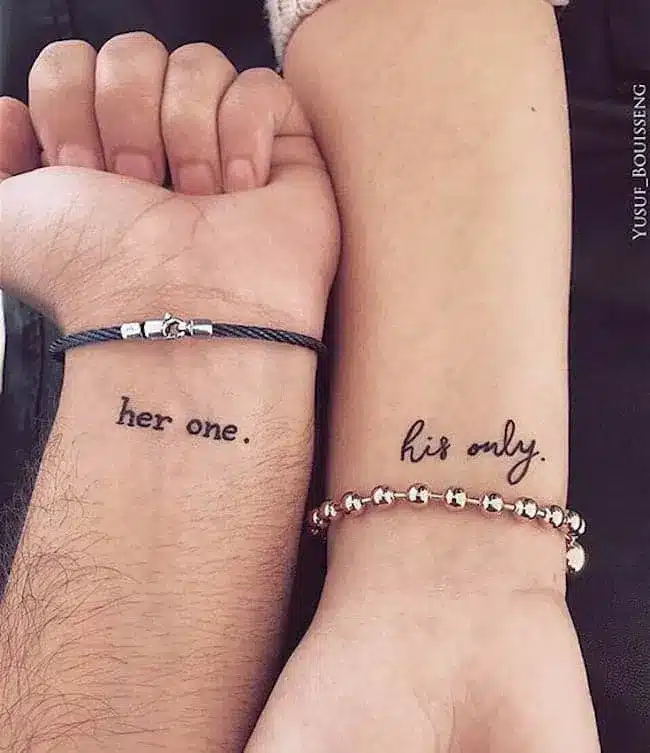 Best 91 Matching Couple Tattoos With Meaning — citiMuzik