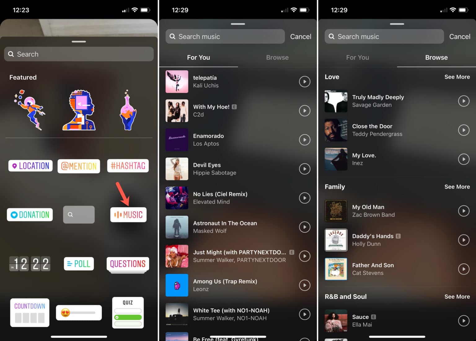 How to add music to an Instagram story — citiMuzik