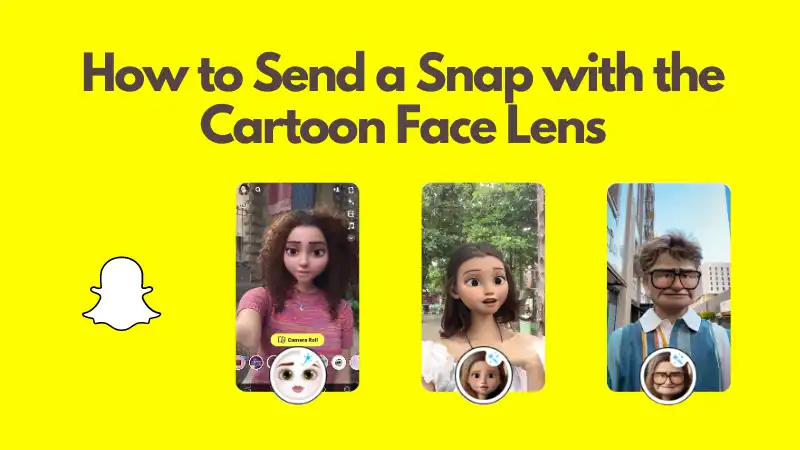 How to send a snap with the cartoon face lens - citiMuzik