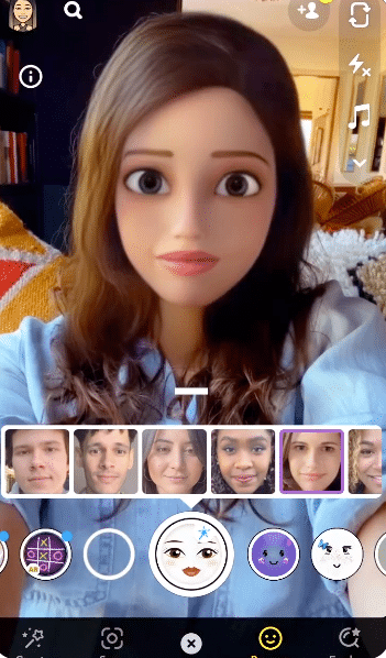 How to send a snap with the cartoon face lens — citiMuzik