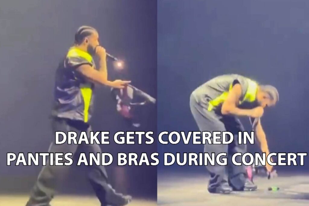 Drake Deluged with Bras Thrown by Female Fans During Performance ...